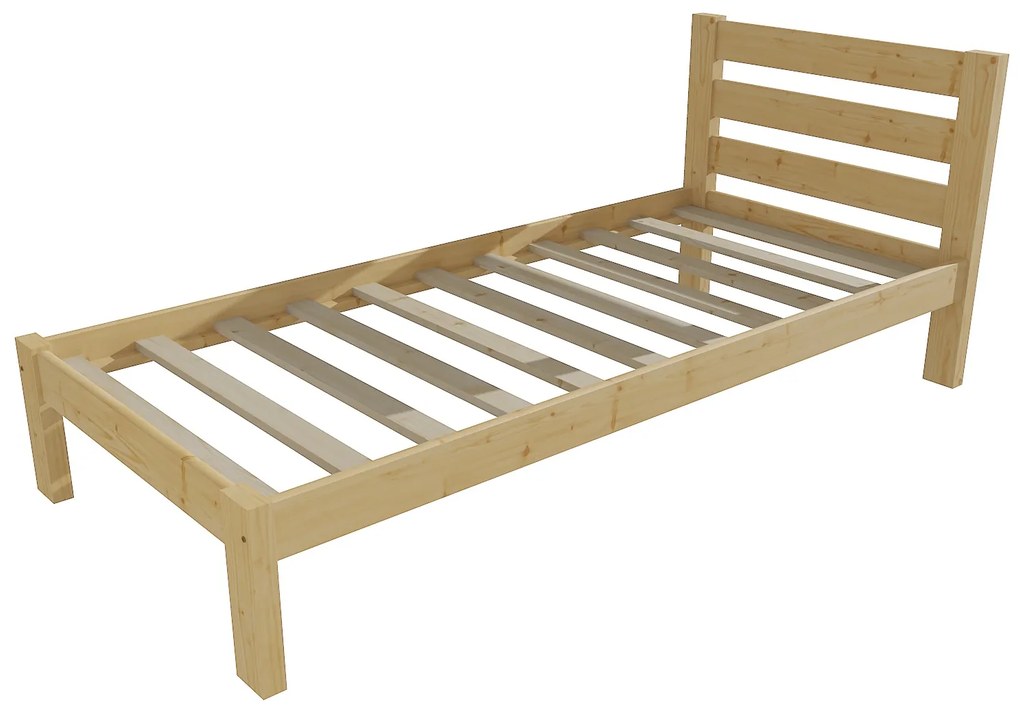 Vomaks Jednolůžková postel VMK011A Rozměr: 90 x 200 cm, Barva: surové dřevo