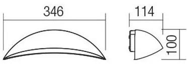Redo 90235 - LED Venkovní nástěnné svítidlo PALMA LED/18W/230V IP54 antracit