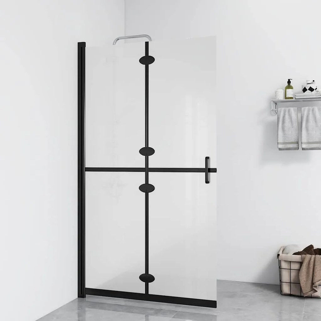 Skládací sprchová zástěna mléčné ESG sklo 70 x 190 cm 151192
