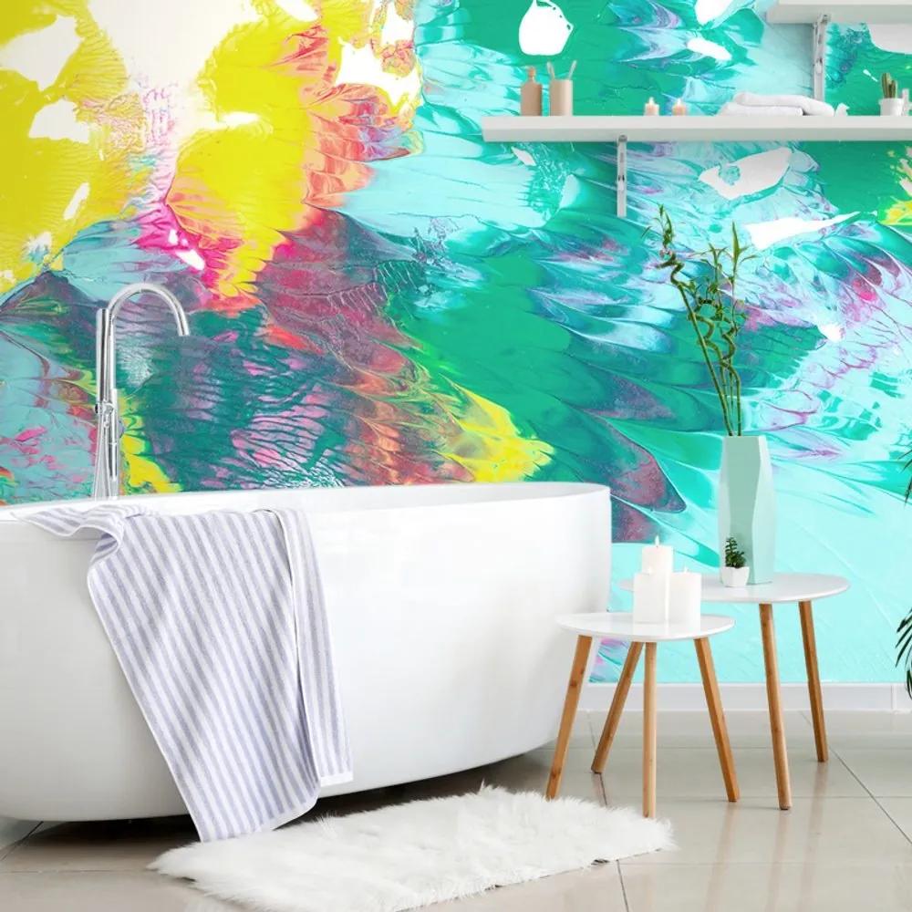 Samolepící tapeta abstrakce v pastelových barvách - 225x150 cm