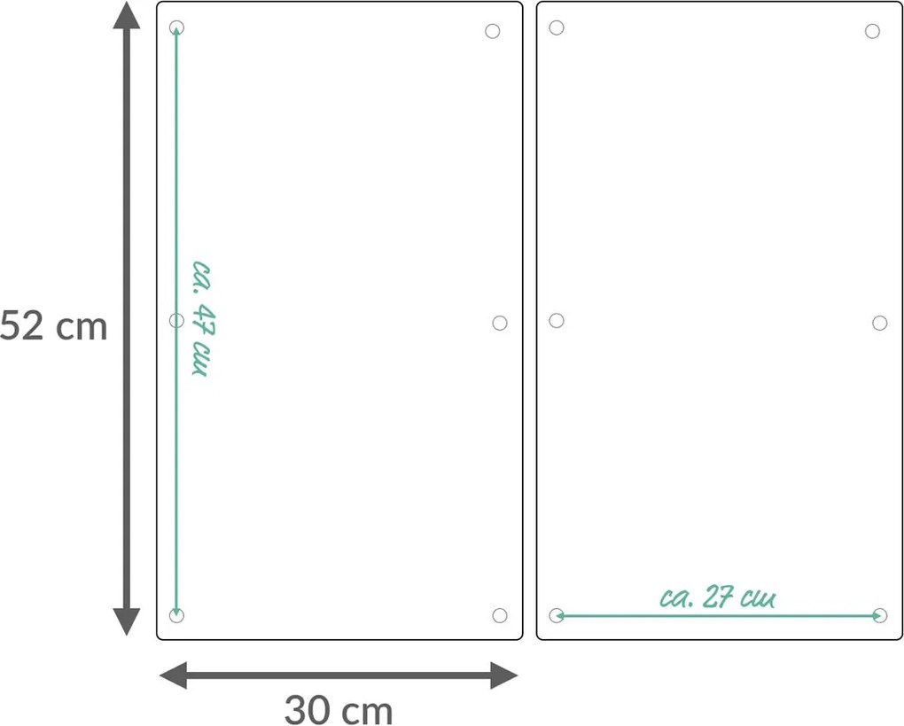 Ochranné skleněné panely MARBLE na sporáky – 2 ks, ZELLER, černé