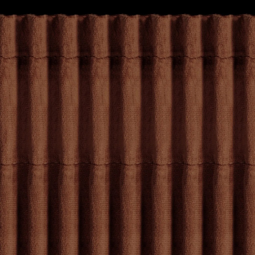 ZATEMŇOVACÍ ZÁVĚS NA PÁSCE MELANIE 140X270 CM SVĚTLE HNĚDÝ