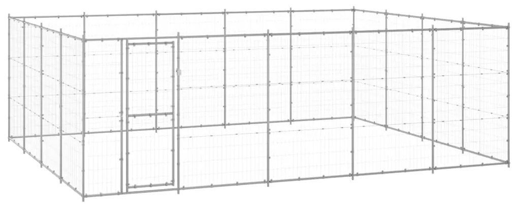Venkovní psí kotec pozinkovaná ocel 24,2 m²