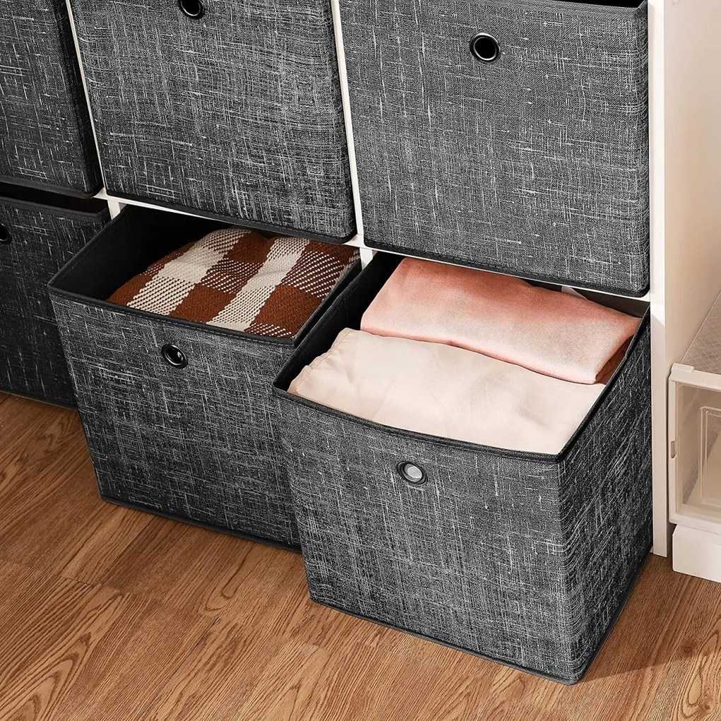 Úložné boxy Fora šedé - 6 kusů
