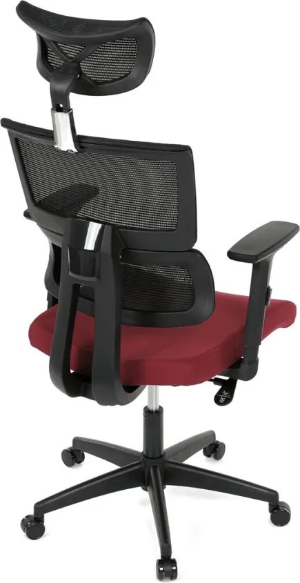 Kancelářská židle KA-B1025 BOR, houpací mechanismus, červená síťovina (63 x 68) cm
