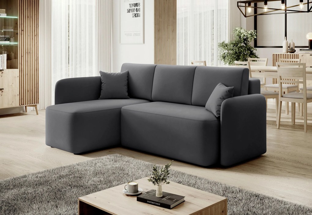 XXXLutz ROHOVÁ SEDAČKA, textil, šedá MID.YOU - Sedací soupravy - 00000L001607