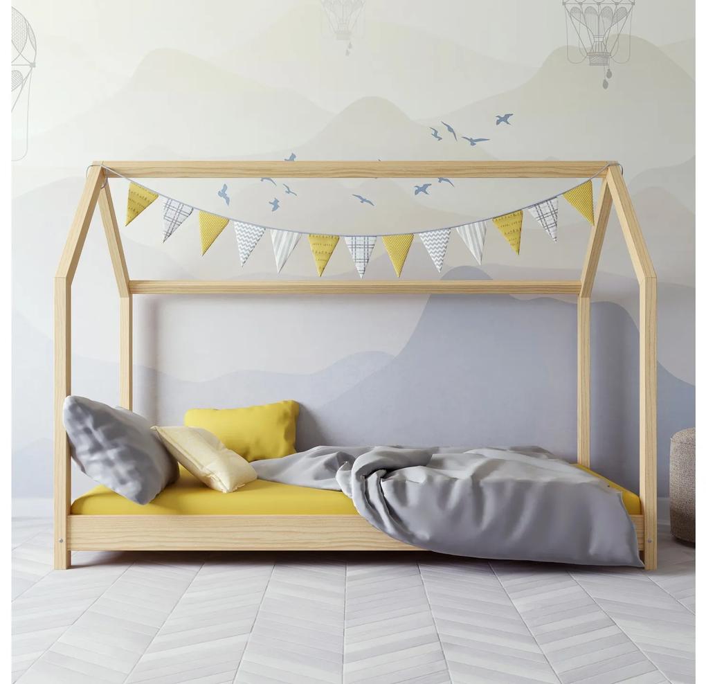 BabyBeds Dětská postel domeček BELLA Velikost postele: 200x90 cm Borovice