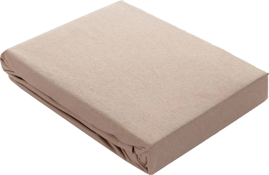 Jersey napínací prostěradlo Jerry 220 × 200 cm beige