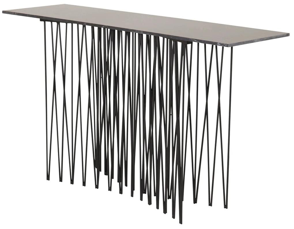 Odkládací stolek Stone, černý, 37x130