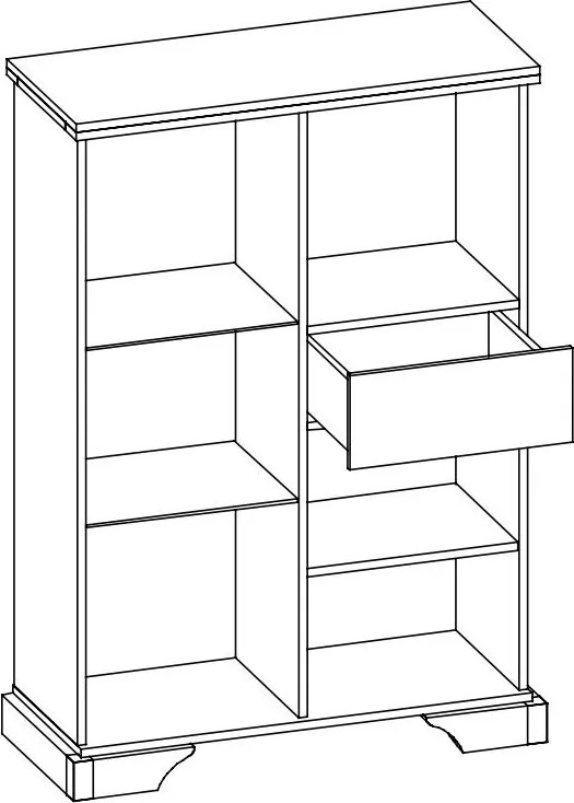 Sestava II SCORDIA barva barva borovice andersen/zlatý dub