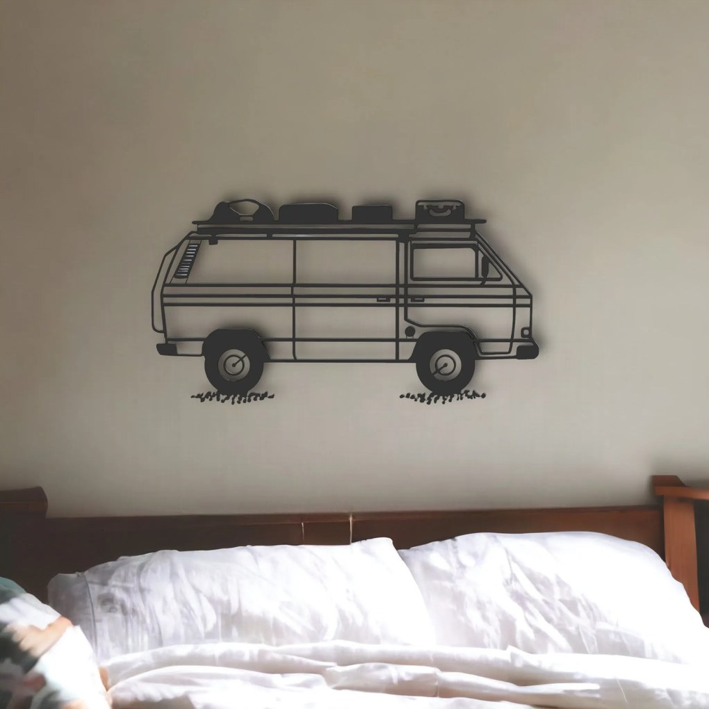 VW T3 - kovový obraz na zeď Velikost: 150cm, Barva: Blue