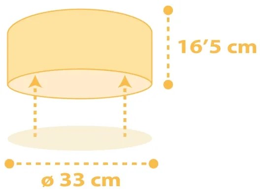 Dalber 82216A - Dětské stropní svítidlo STAR LIGHT 2xE27/60W/230V žlutá