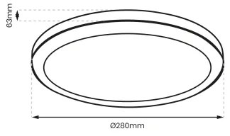 Brilagi - LED Koupelnové stropní svítidlo PERA LED/24W/230V pr. 28 cm IP65 černá