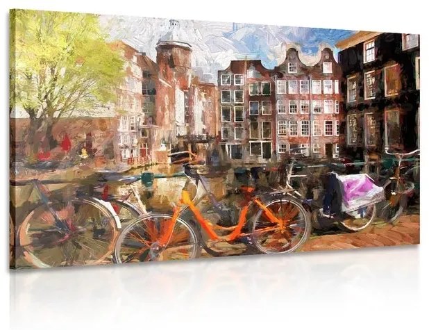 Obraz kreslený Amsterdam - 120x80 cm