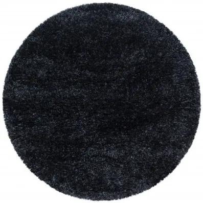 Kusový koberec Brilliant Shaggy 4200 Black kruh-200x200 (průměr) kruh