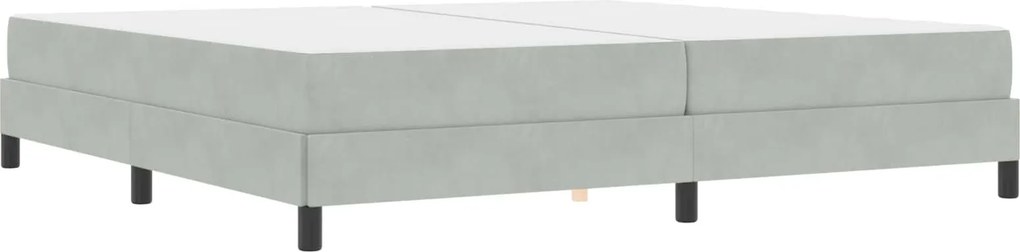 Postel s boxspringem s matrací Světle šedá 200 x 200 cm textil 3398713