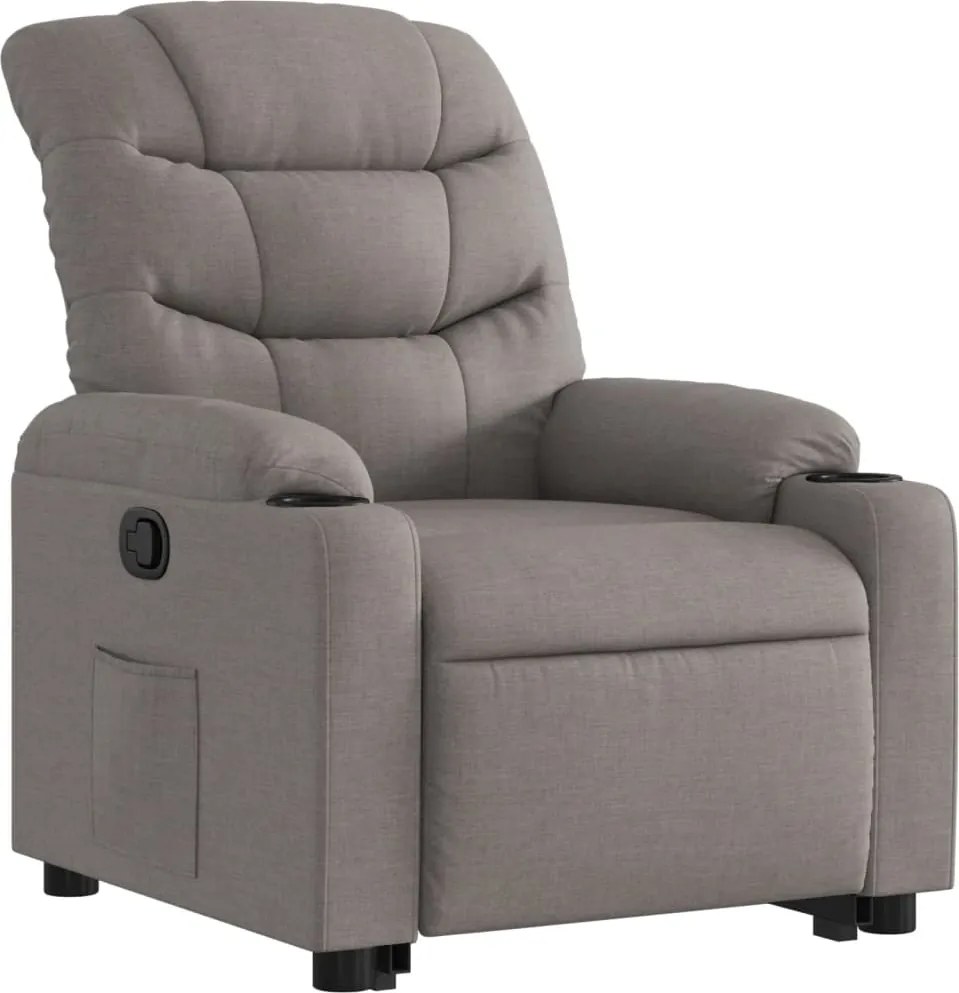 Zvedací polohovací křeslo taupe textil 3206652