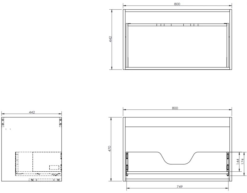 Mexen Orio, koupelnová skříňka 120 cm s levým umyvadlem Otis, 1S, 1D, bílá lesklá, 91A13-12047-3-BBFF00-W18L00