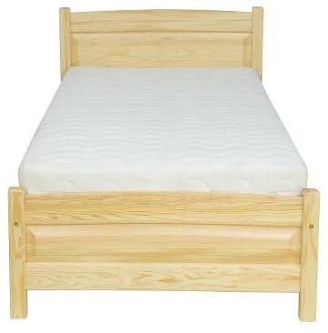 Dřevěná postel LK125, 80x200, borovice (Barva dřeva: Surová (bez moření))