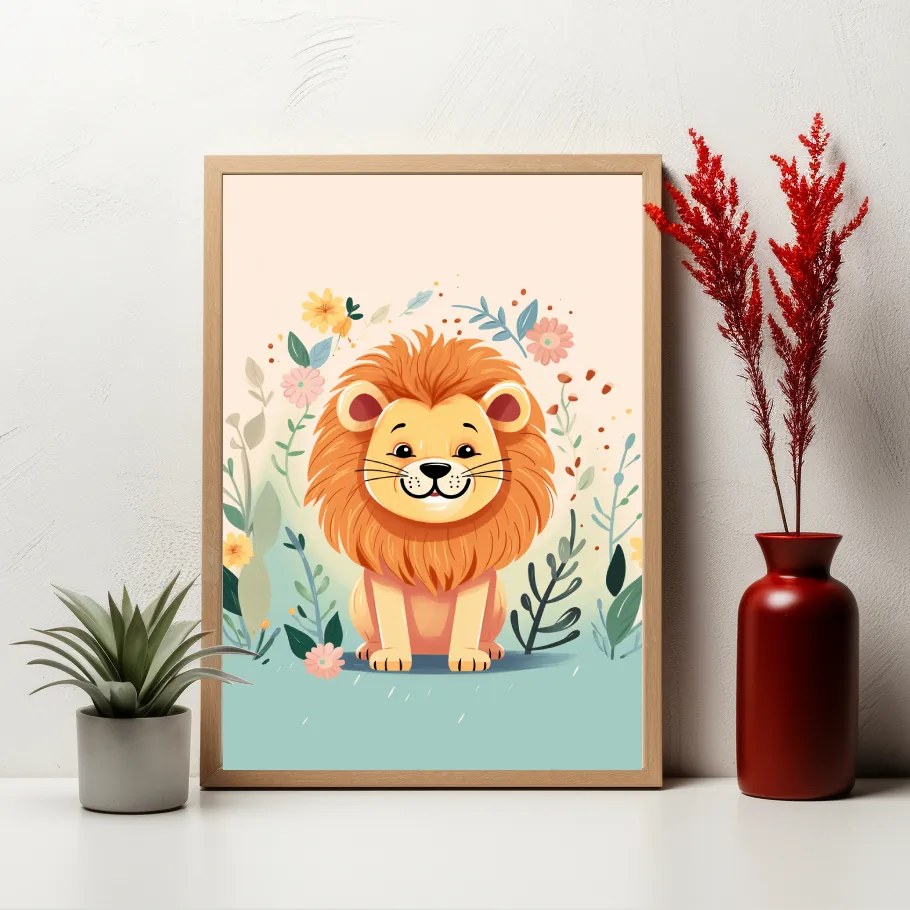 Plakát - Malý hravý lvíček - Série - Lví síla