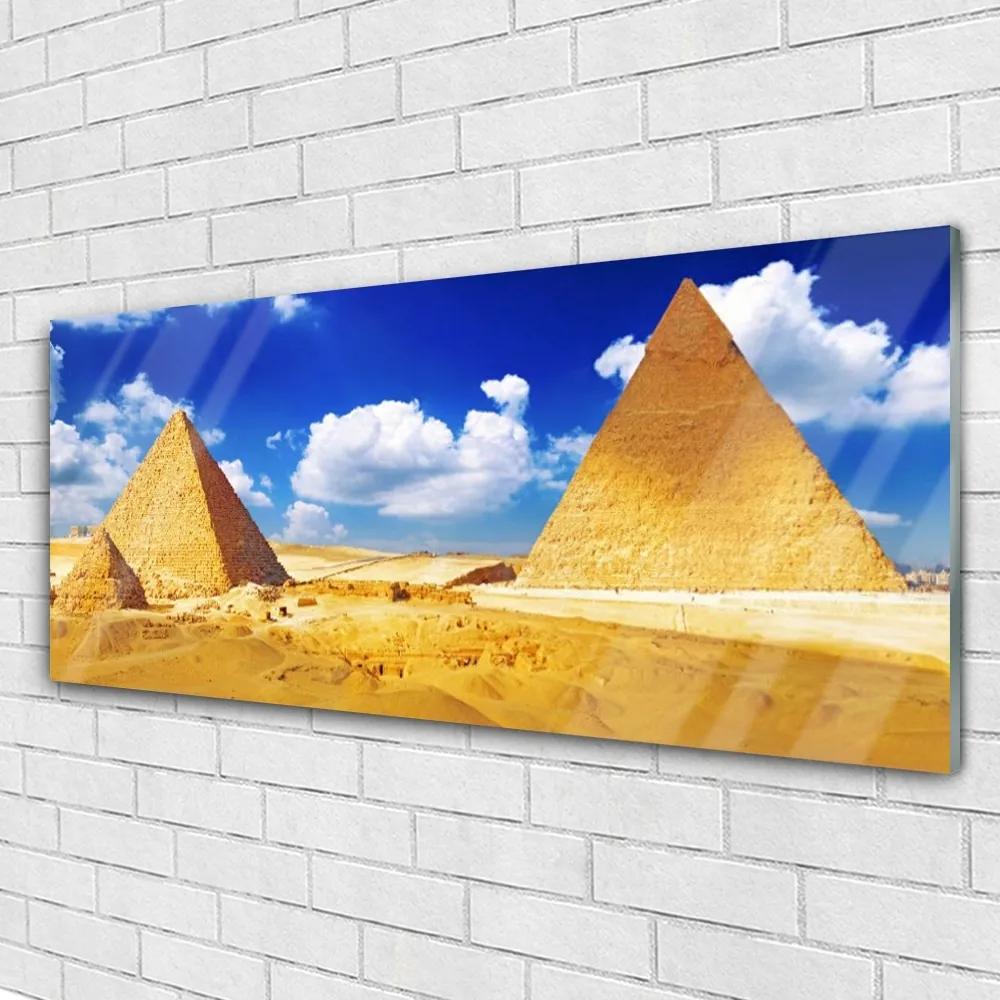 akrylový obraz Poušť Piramidy Krajina 125x50 cm