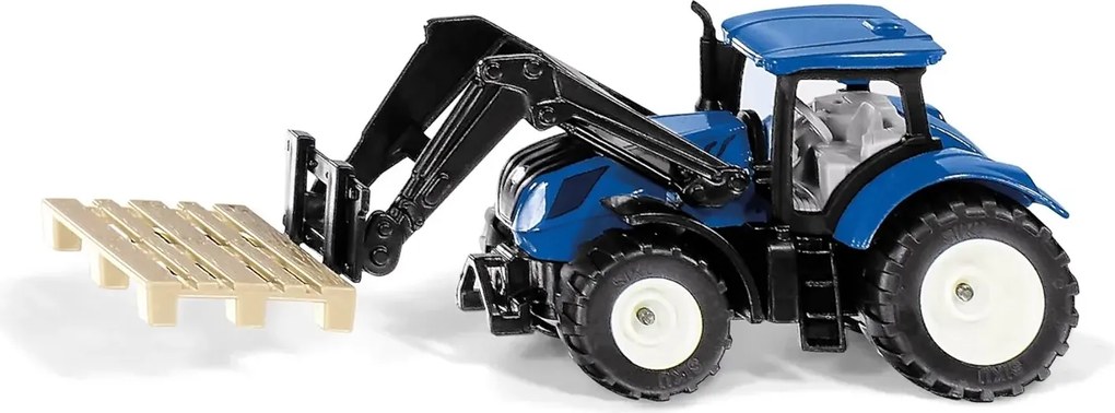 SIKU Kovový model Traktor New Holland s paletovými vidlemi a paletou