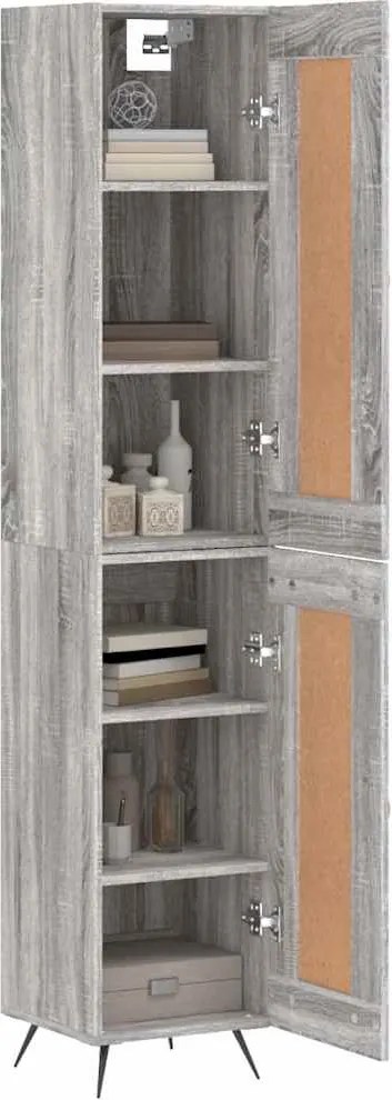 Skříň highboard šedá sonoma 34,5 x 34 x 180 cm kompozitní dřevo 3200431