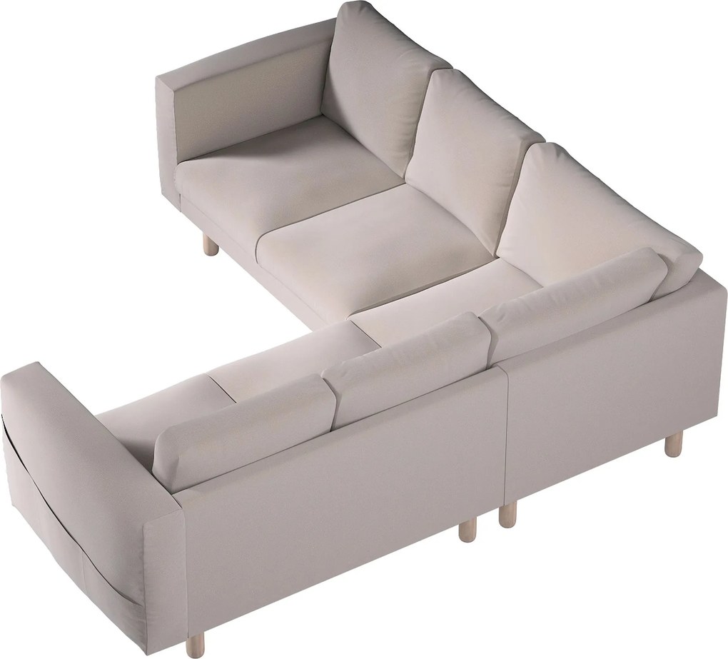 Potah na pohovku IKEA Norsborg rohová 4-místná barva béžová látka sametová