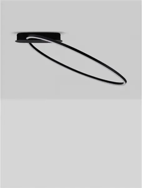 LED stmívatelné černé designové stropní svítidlo Kiklos