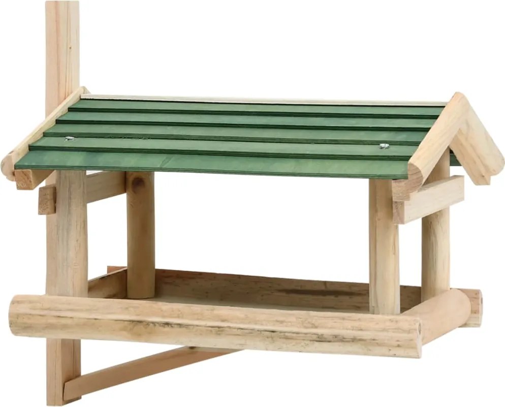 Krmítko pro ptáky masivní dřevo 35 x 29,5 x 21 cm 314818