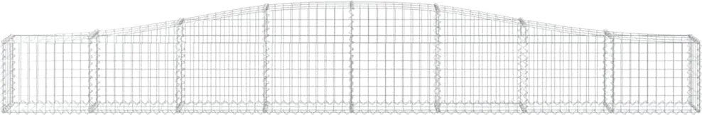 Klenutý gabionový koš 400 x 30 x 40/60 cm pozinkované železo 153402