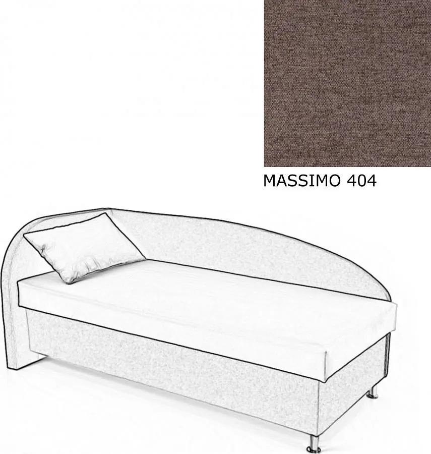 Dřevona - Elitte Čalouněná postel AVA NAVI, s úložným prostorem, 90x200, levá, MASSIMO 404