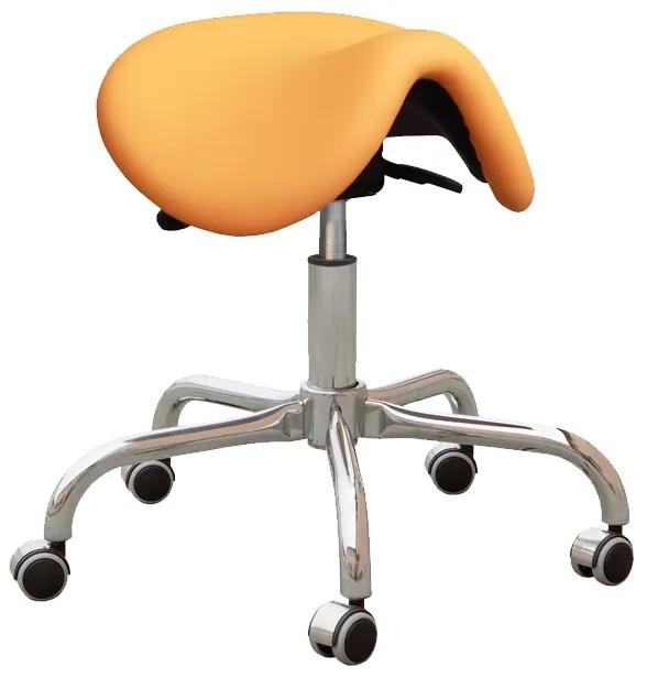 KOVONAX Ordinační stolička Cline F Čalounění: Látka DINO, Barva látky: DINO D6098, Povrchová úprava (barva): Chrom