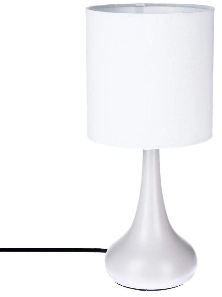 Stolní lampa TOUCH s bílým stínítkem, kov, 33 cm