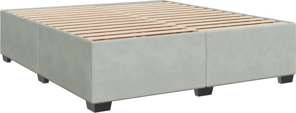 Box spring postel s matrací světle šedá 180x200 cm samet 3290978