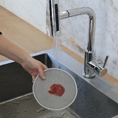 Laveo Rotaro, vysoká dřezová baterie s výsuvným 4-funkčním výtokem, chromová, LAV-BLR_069D