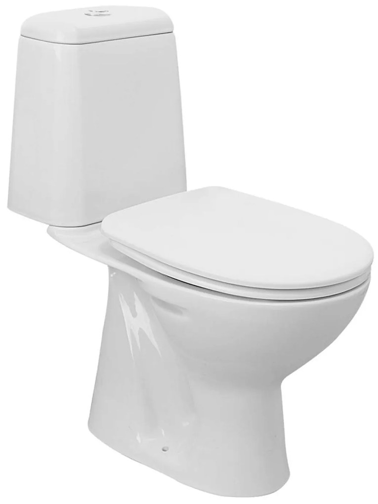 Aqualine - WC kombi Riga, spodní odpad, bílá RG801