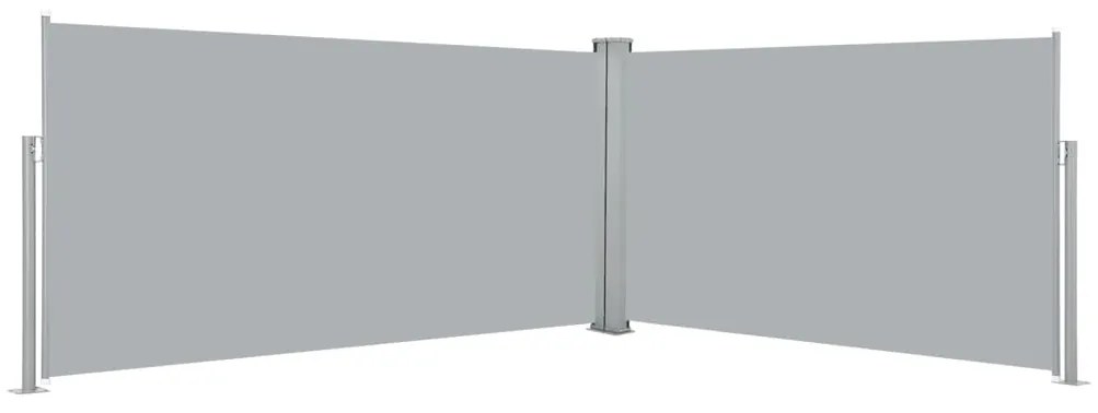 42180 vidaXL Zatahovací postranní markýza/zástěna 160 x 600 cm šedá