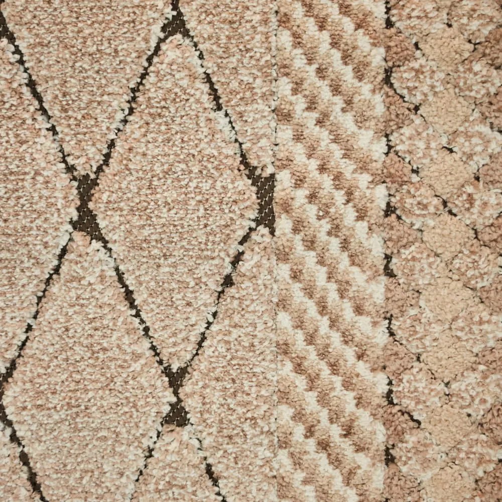 JUTEX Kusový koberec SULLY 32009 120 hnědý BARVA: Hnědá, ROZMĚR: 60x110 cm