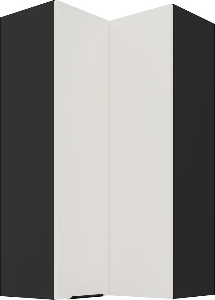 ARIA wb | horní kuchyňská skříňka 60x60 GN-108 2F (90°) rohová s policemi | EXTRA VYSOKÁ | 60x60 cm | černá/bílá