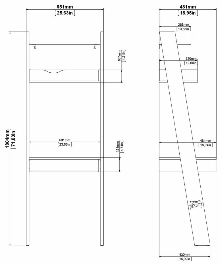 Tvilum Psací stůl Retro 389 bílá/dub sonoma