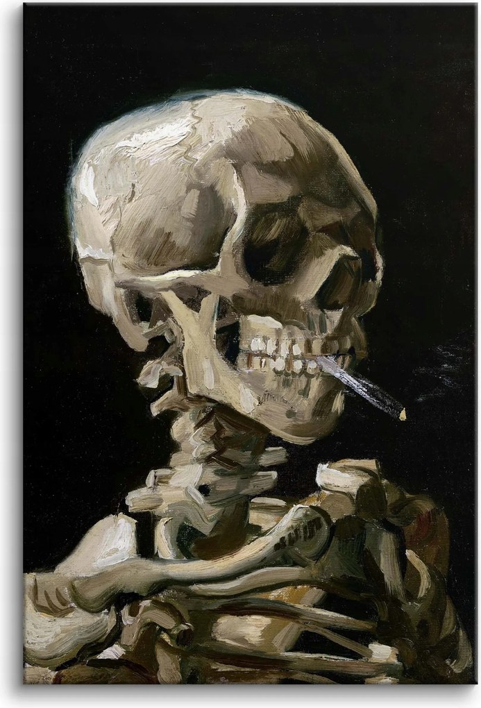 Reprodukce Vincenta van Gogha Lebka s hořící cigaretou 60x90