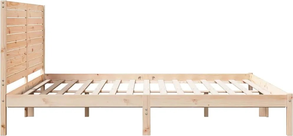 Prodloužený rám postele bez matrace 200 x 220 cm masivní dřevo 3309319