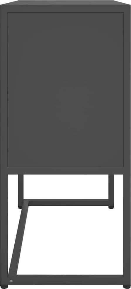 Příborník antracitový 75 x 35 x 75 cm ocel 335873