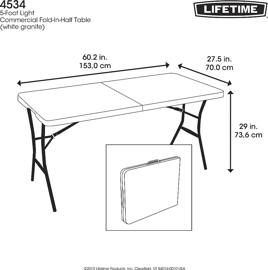 LANIT PLAST, s.r.o. skládací stůl 150 cm LIFETIME 4534 LG2833