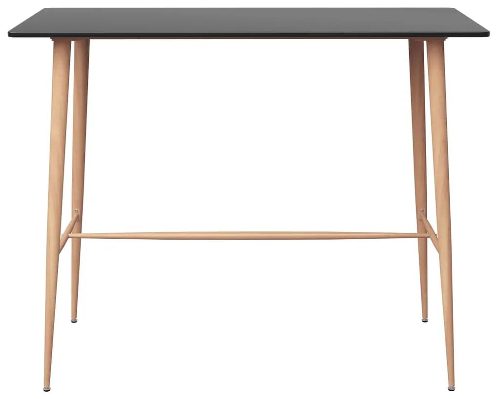 vidaXL Barový stůl černý 120 x 60 x 105 cm