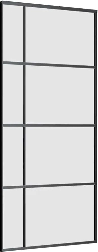 Posuvné dveře se sadou kování černé 90x205 cm ESG Glass 3375811