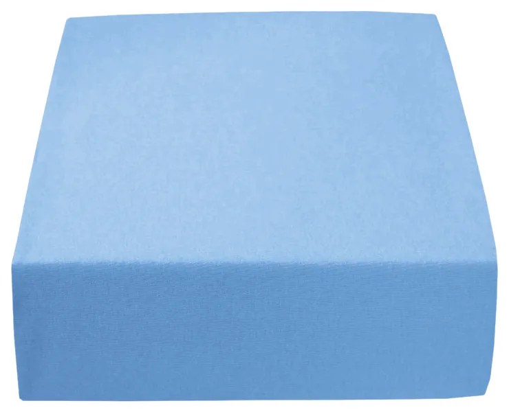 PupyHou Dětské prostěradlo do postele Jersey - 160 x 80 cm, Modrá