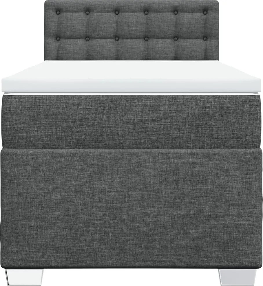 Box spring postel s matrací tmavě šedá 80 x 200 cm textil 3285730