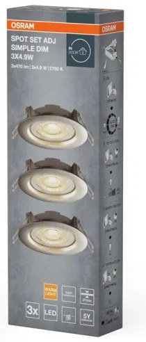 Osram - SADA 3x LED Stmívatelné podhledové svítidlo LED/4,9W/230V